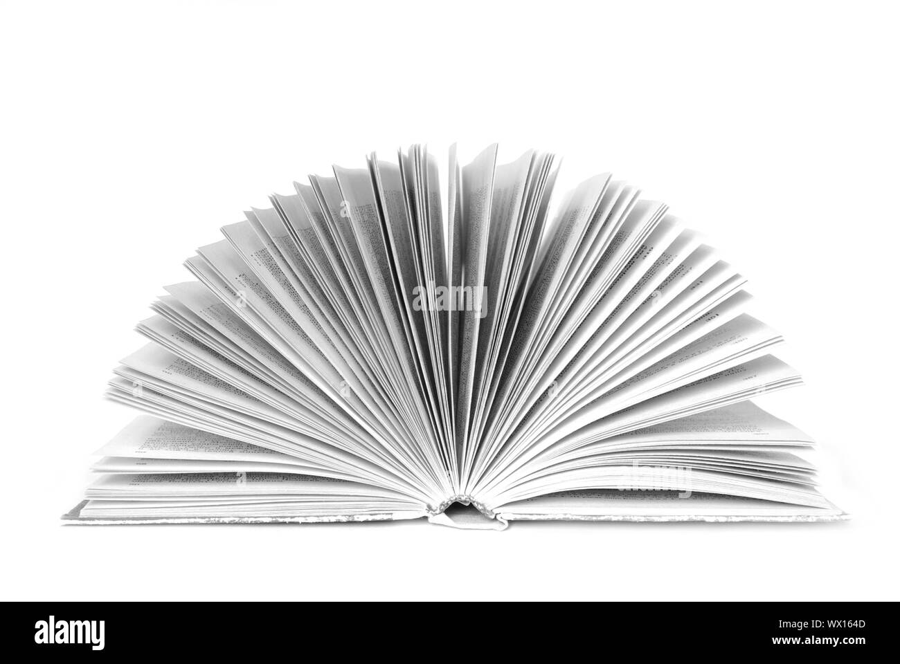 open book on white background Stock Photo - Alamy
