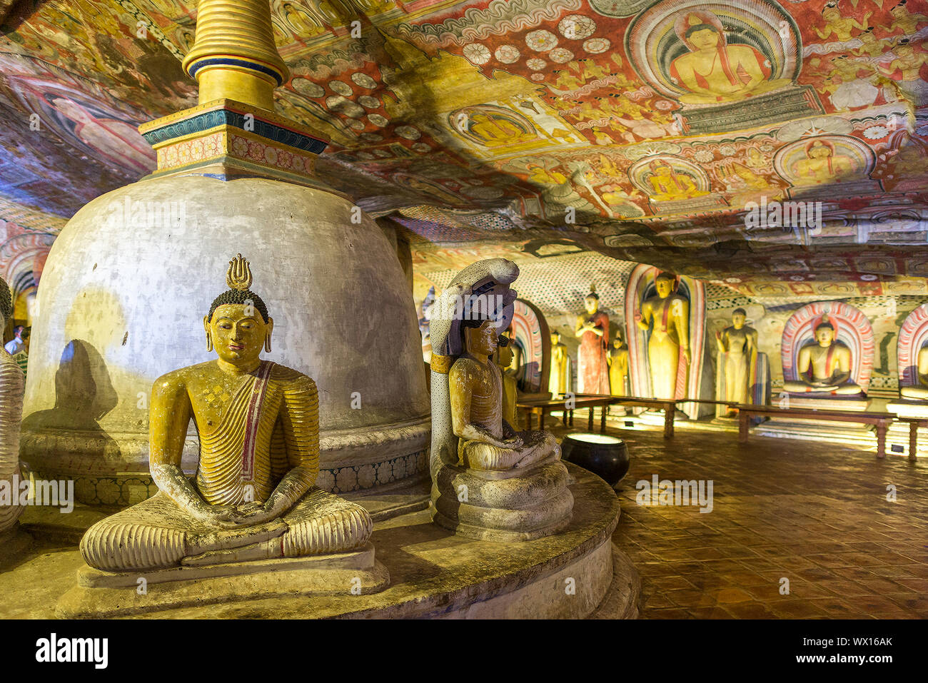 The Dambulla cave temple is the largest and best-preserved cave temple ...