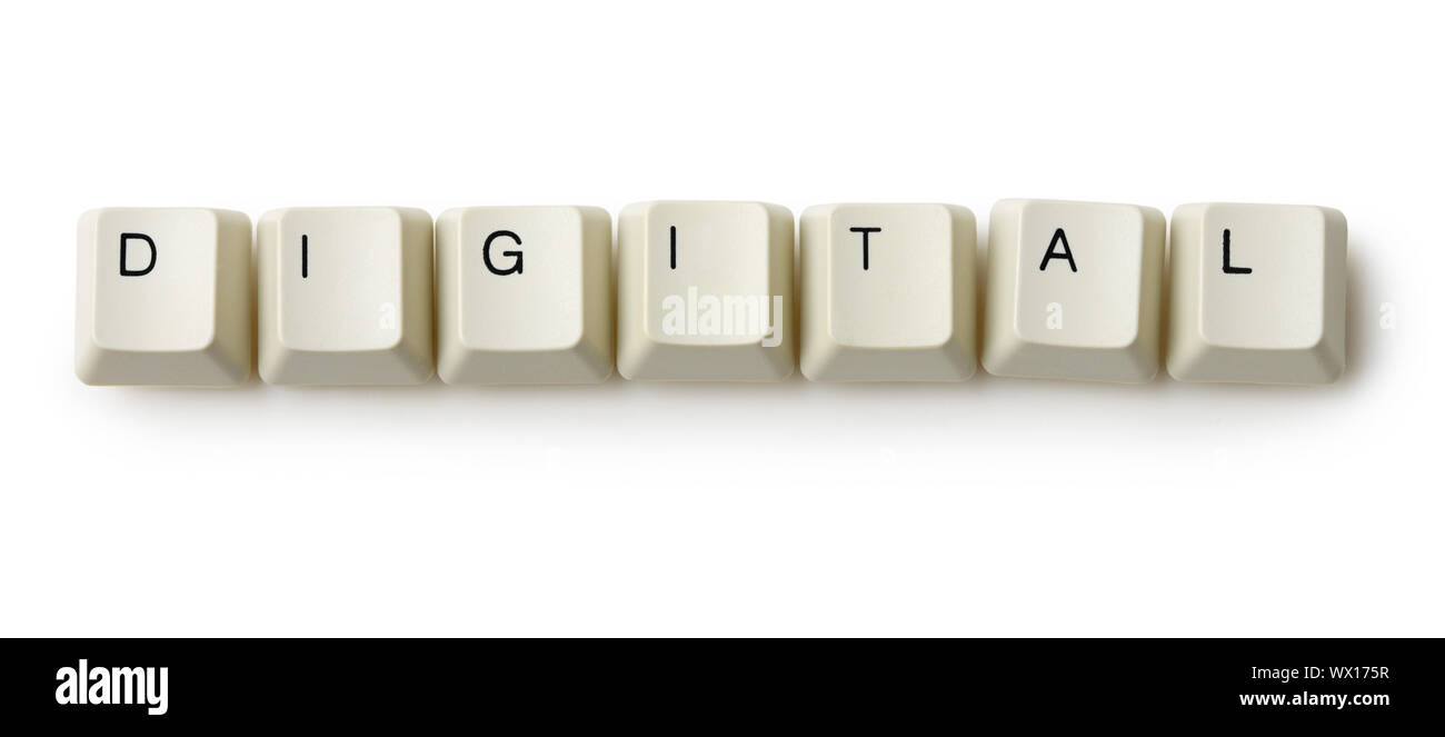 Word - digital, collected the keys of computer keyboards Stock Photo ...