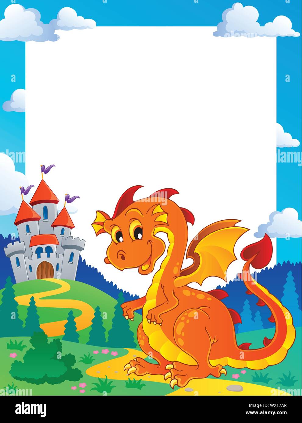 Fairy tale theme frame 3 Stock Vector Image & Art - Alamy