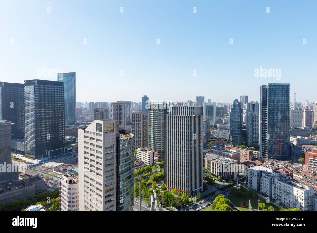 Modern architecture office buildings aerial hi-res stock photography ...