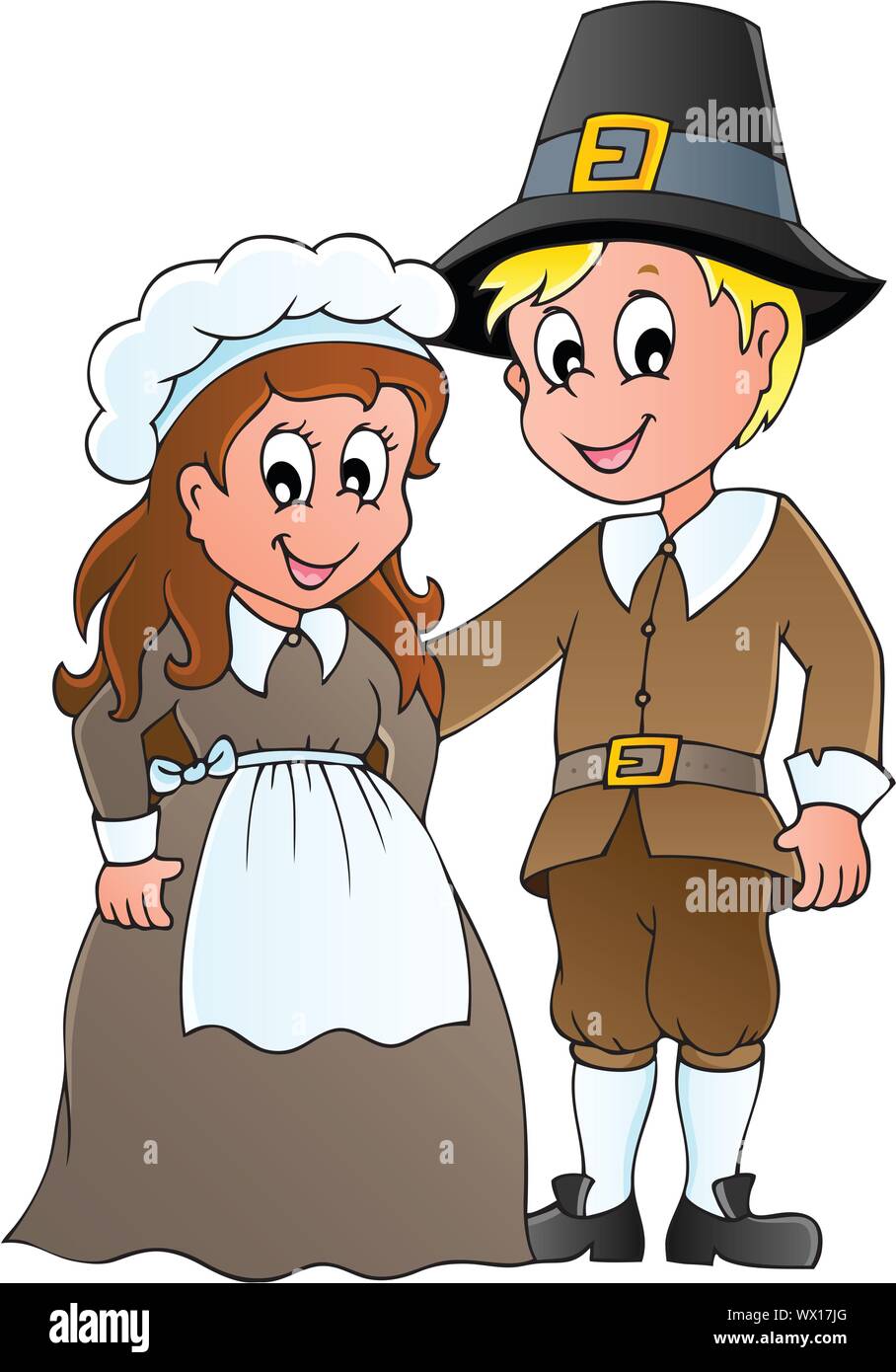 Thanksgiving pilgrim theme 1 Stock Vector Image & Art - Alamy