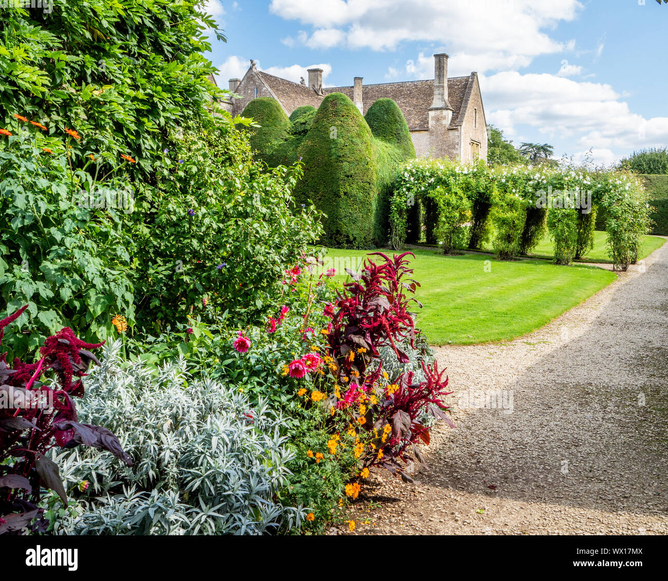 Charming informal gardens of late medieval Great Chalfield Manor in ...