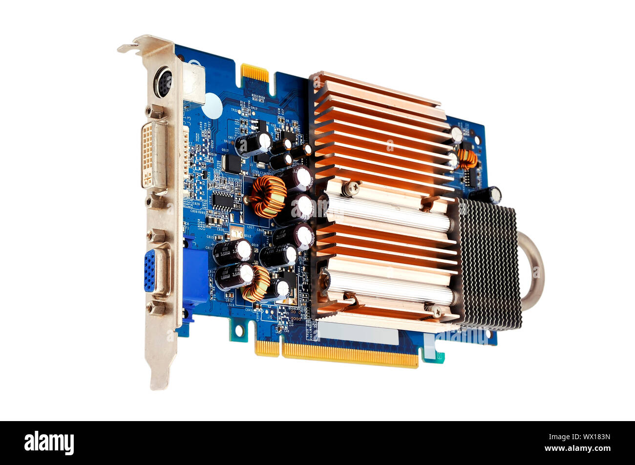 graphics card with a copper radiator Stock Photo - Alamy