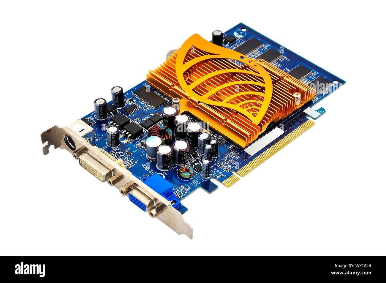 graphics card with a copper radiator Stock Photo - Alamy