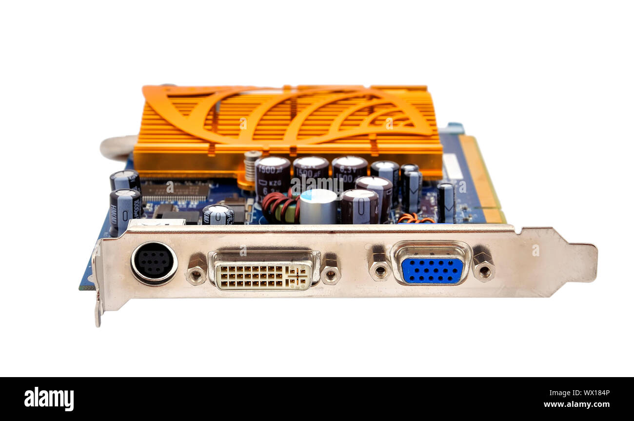 graphics card with a copper radiator Stock Photo - Alamy