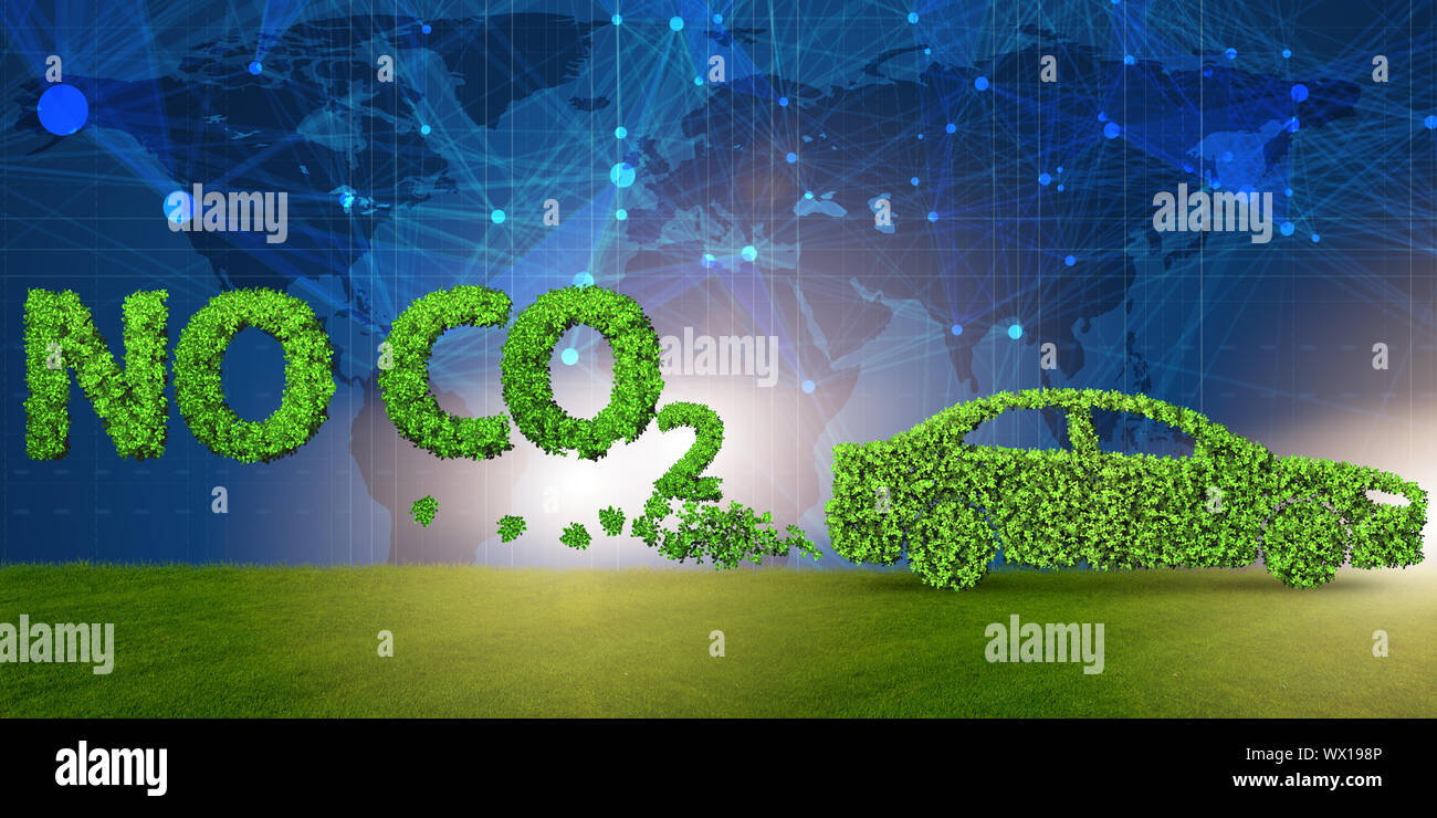 Concept of clean fuel and eco friendly cars - 3d rendering Stock Photo ...