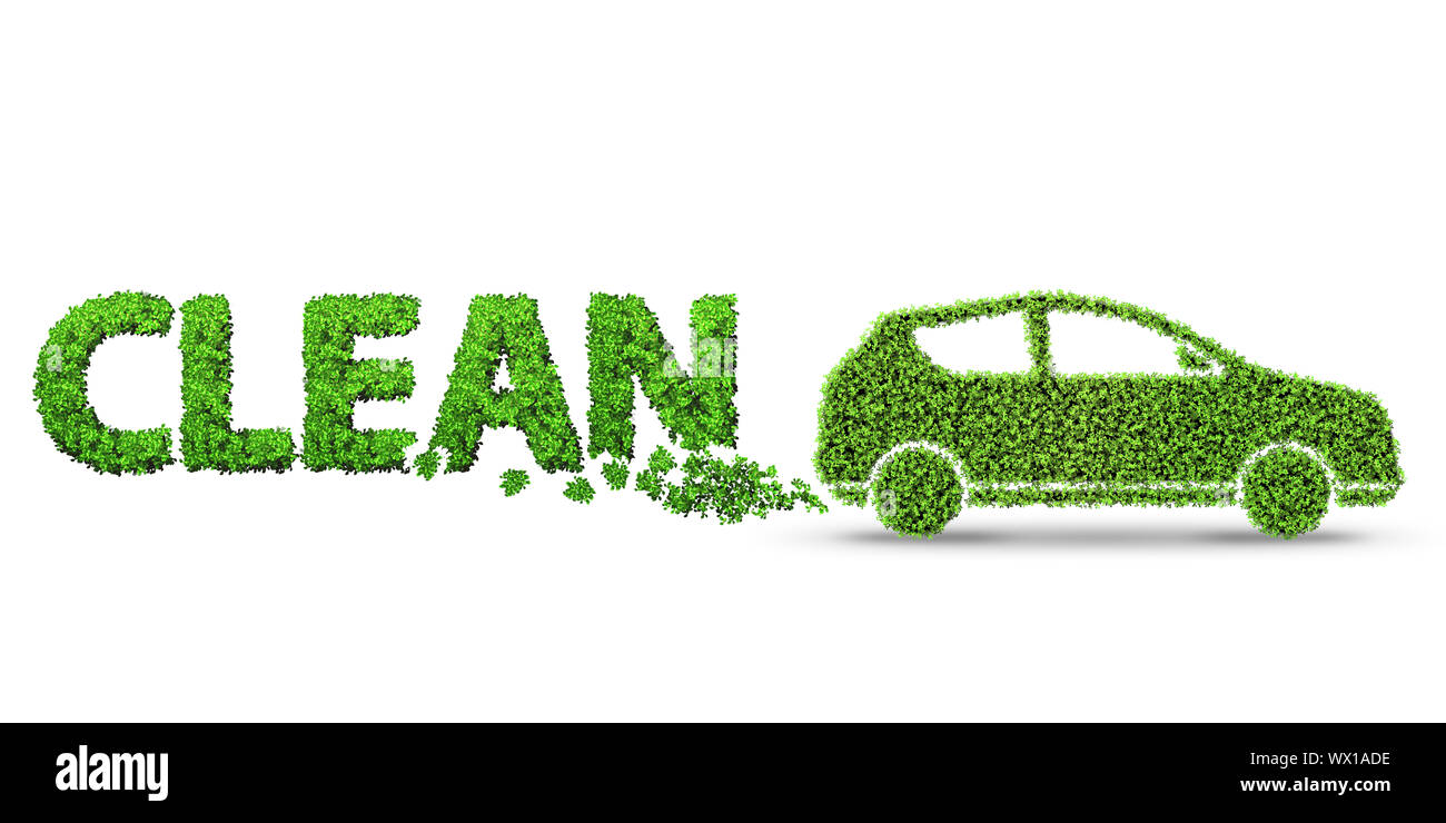 Concept of clean fuel and eco friendly cars - 3d rendering Stock Photo ...