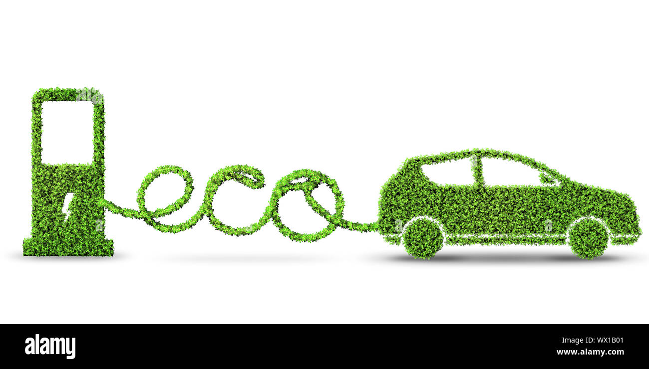 Concept of clean fuel and eco friendly cars - 3d rendering Stock Photo ...