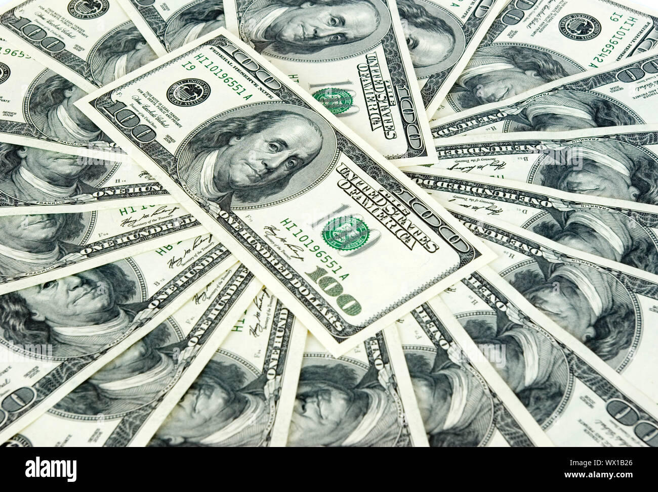 Money background from hundreds dollars Stock Photo - Alamy