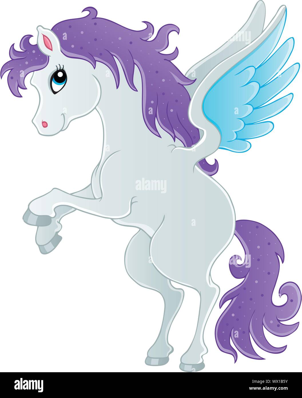 Pegasus flying horse cartoon hi-res stock photography and images - Alamy