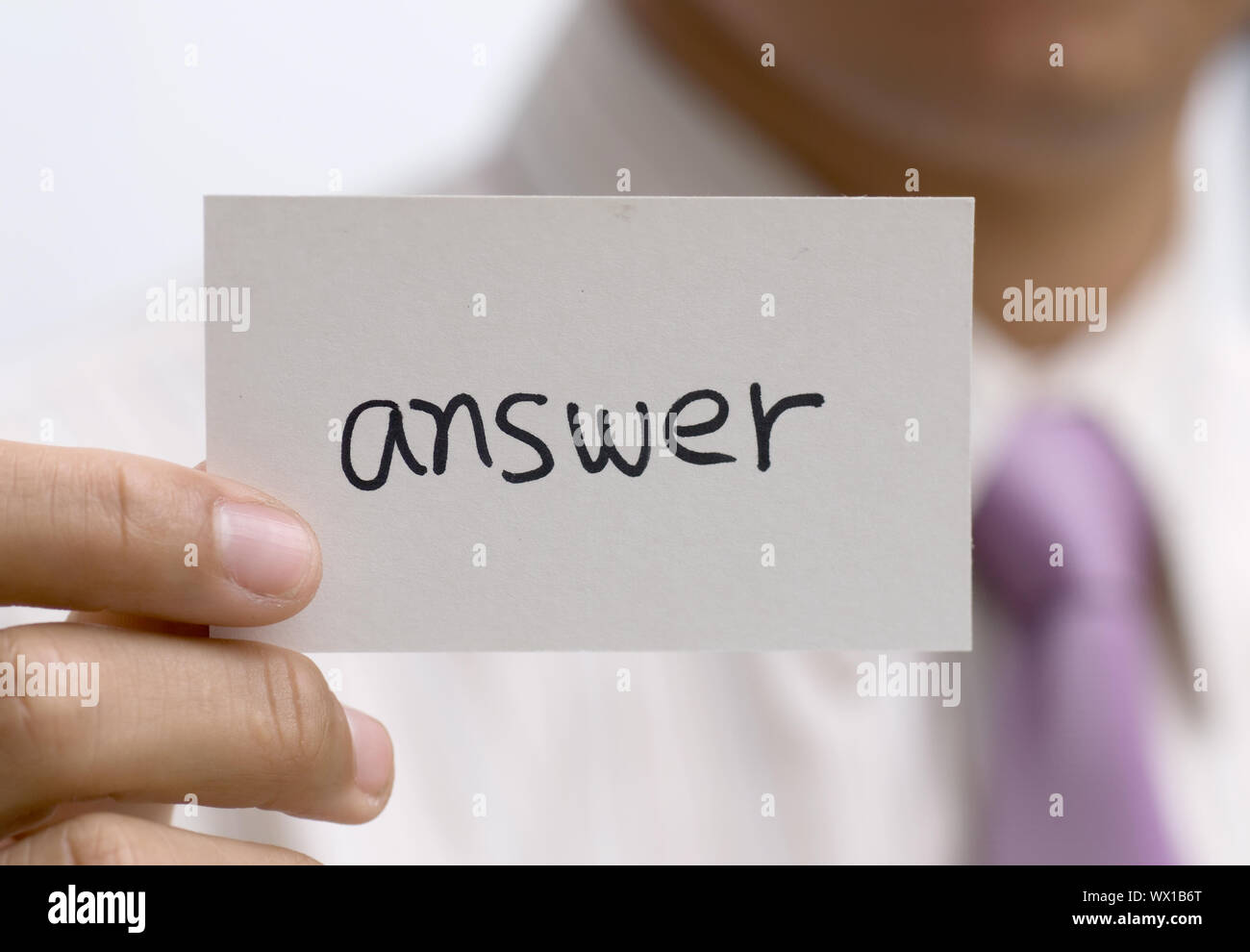 Answer card hi-res stock photography and images - Alamy