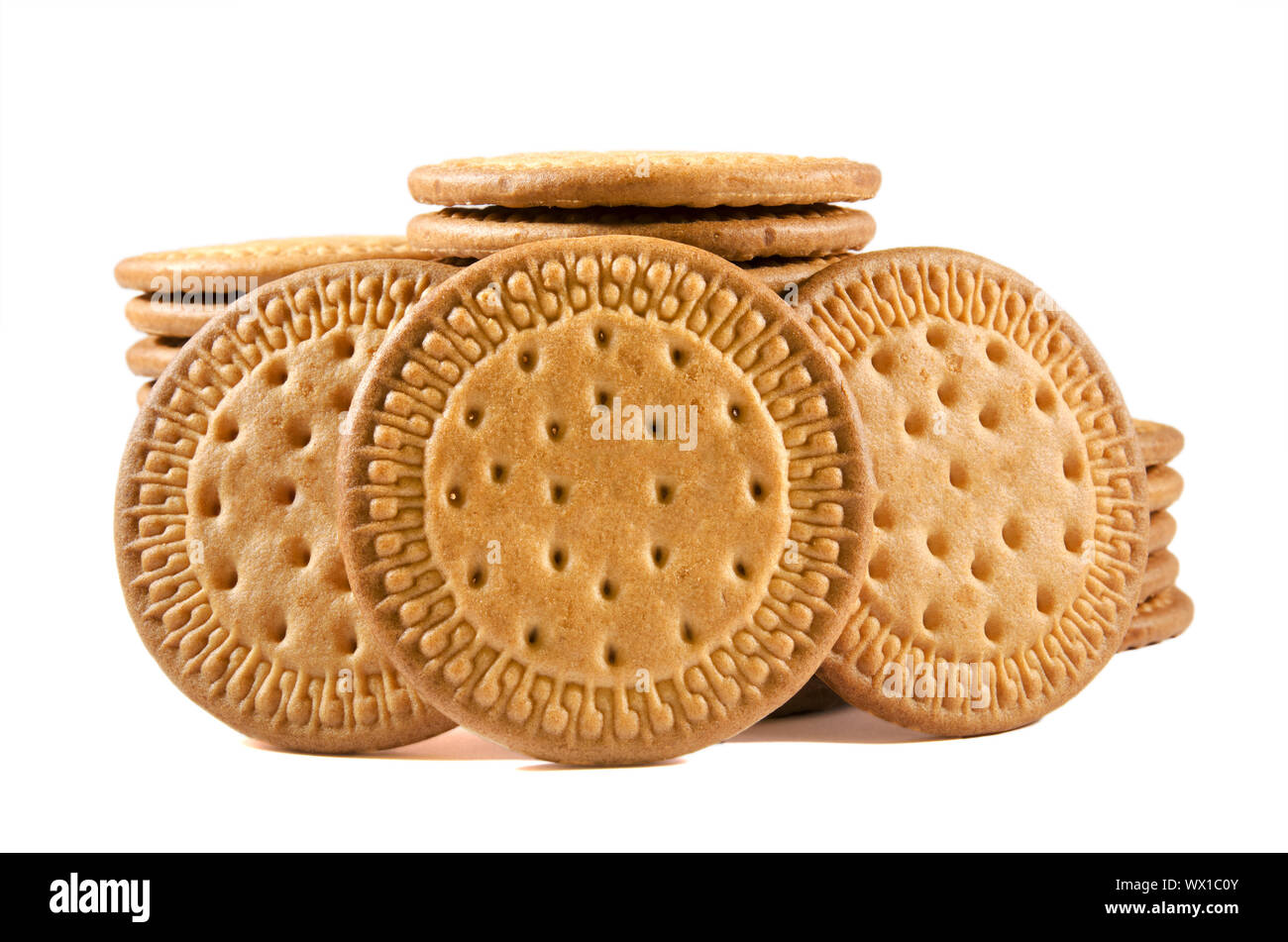 Group of biscuits on white isolated background Stock Photo - Alamy