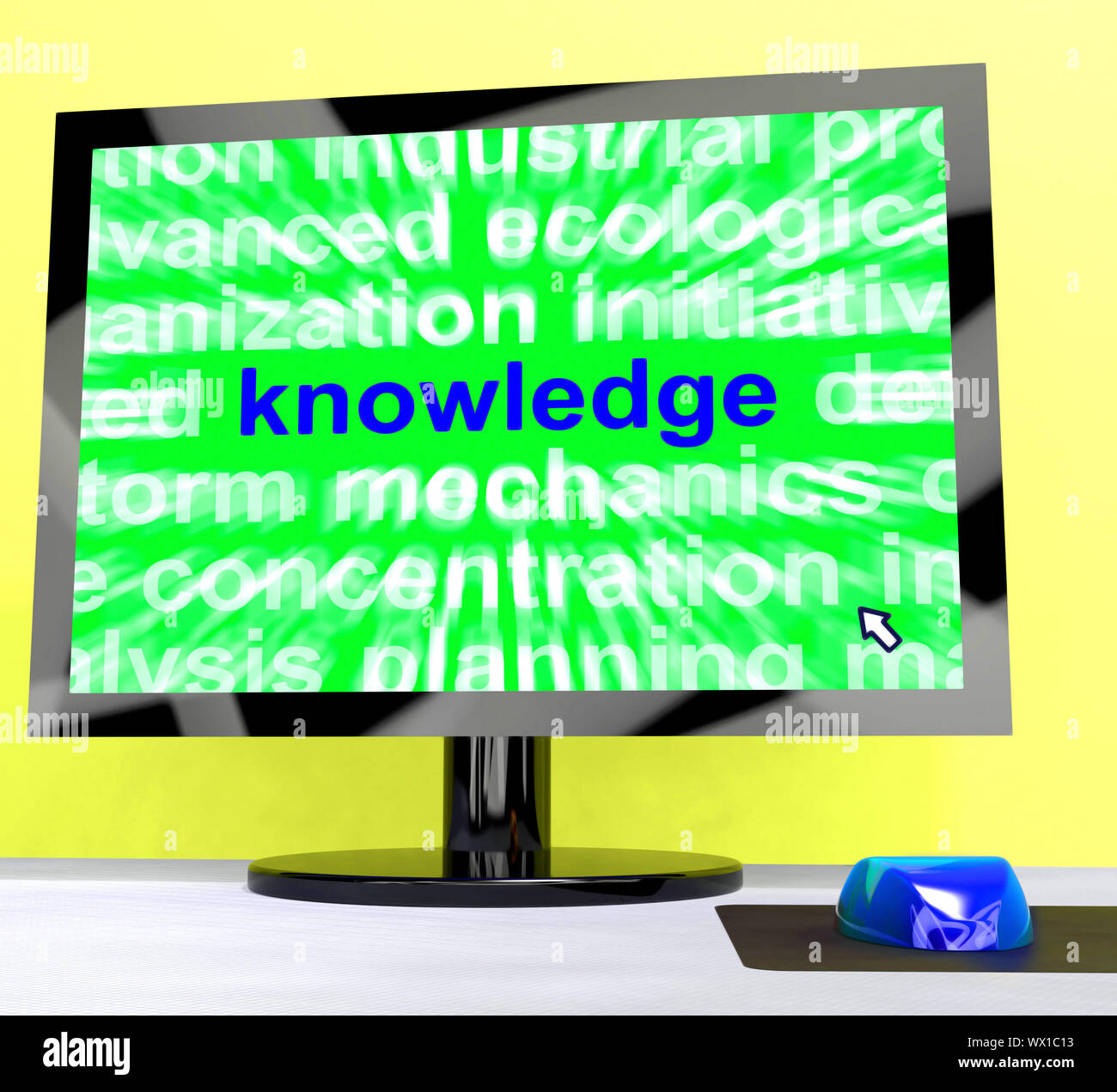 Knowledge Word On Computer Shows Wisdom And Learning Stock Photo - Alamy