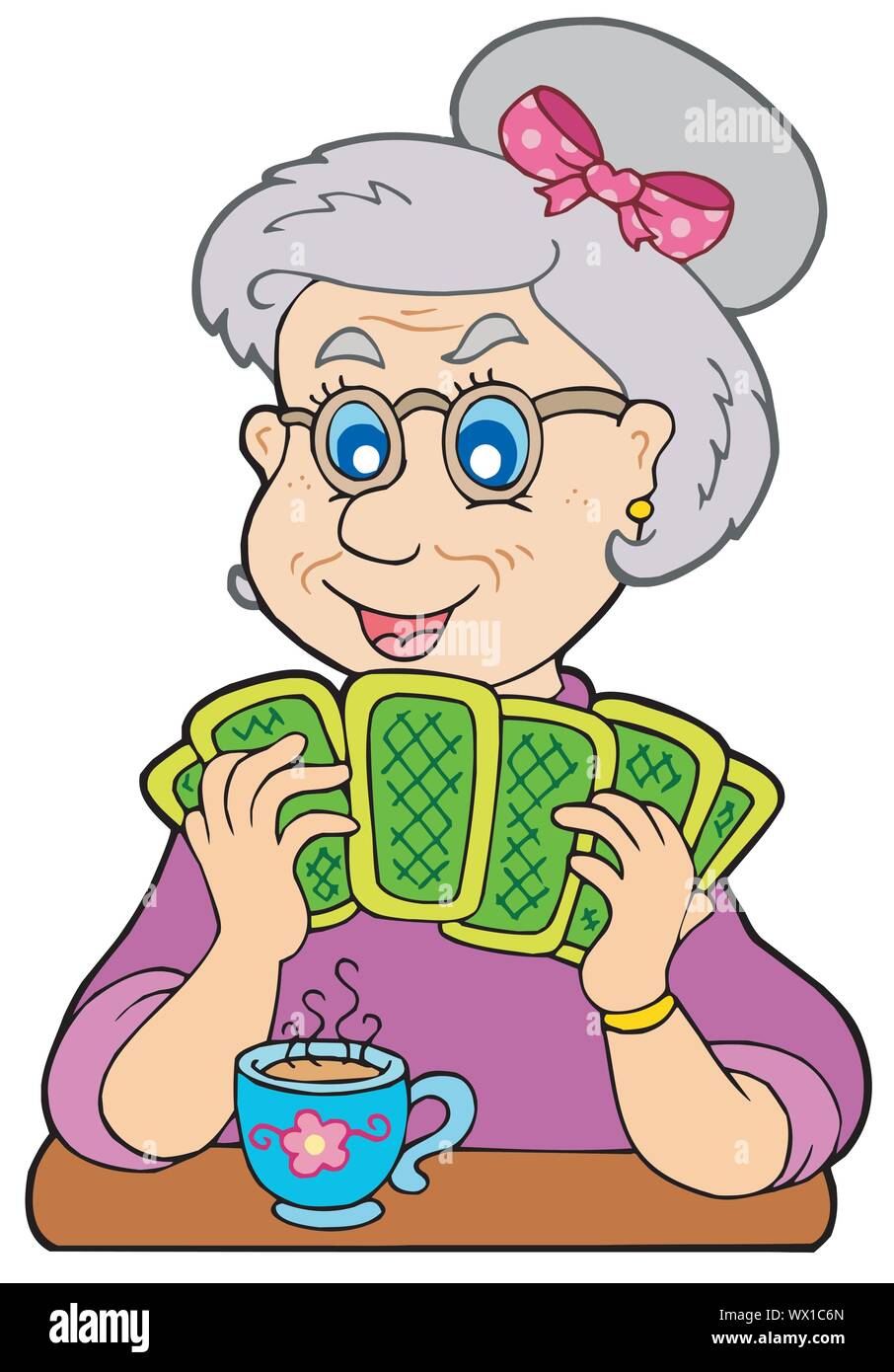 Portrait old lady glasses Cut Out Stock Images & Pictures - Alamy