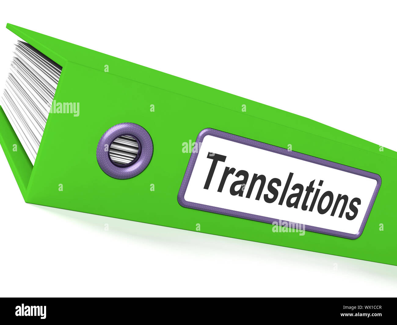 Translations File Shows Copy Of Translated Documents Stock Photo - Alamy