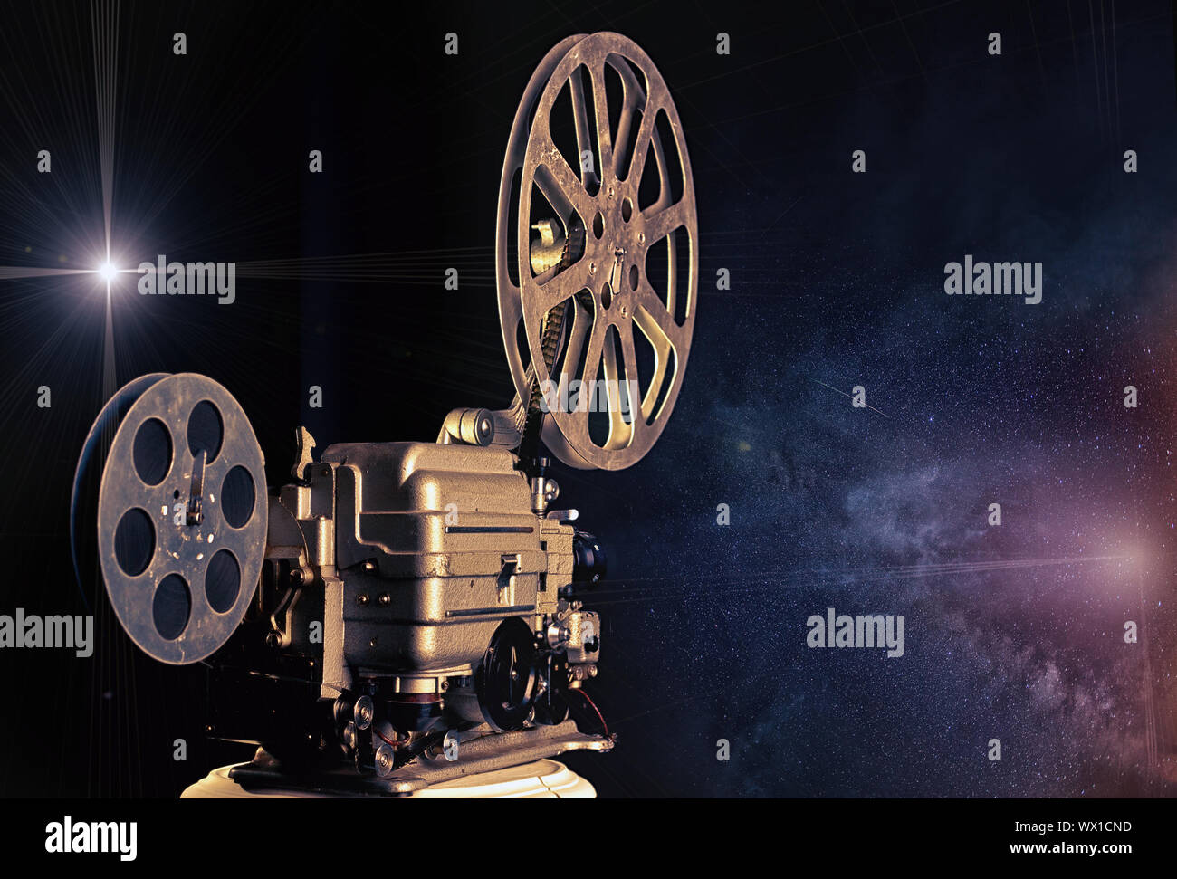 cinema - machine of dreams. illustrated concept Stock Photo - Alamy