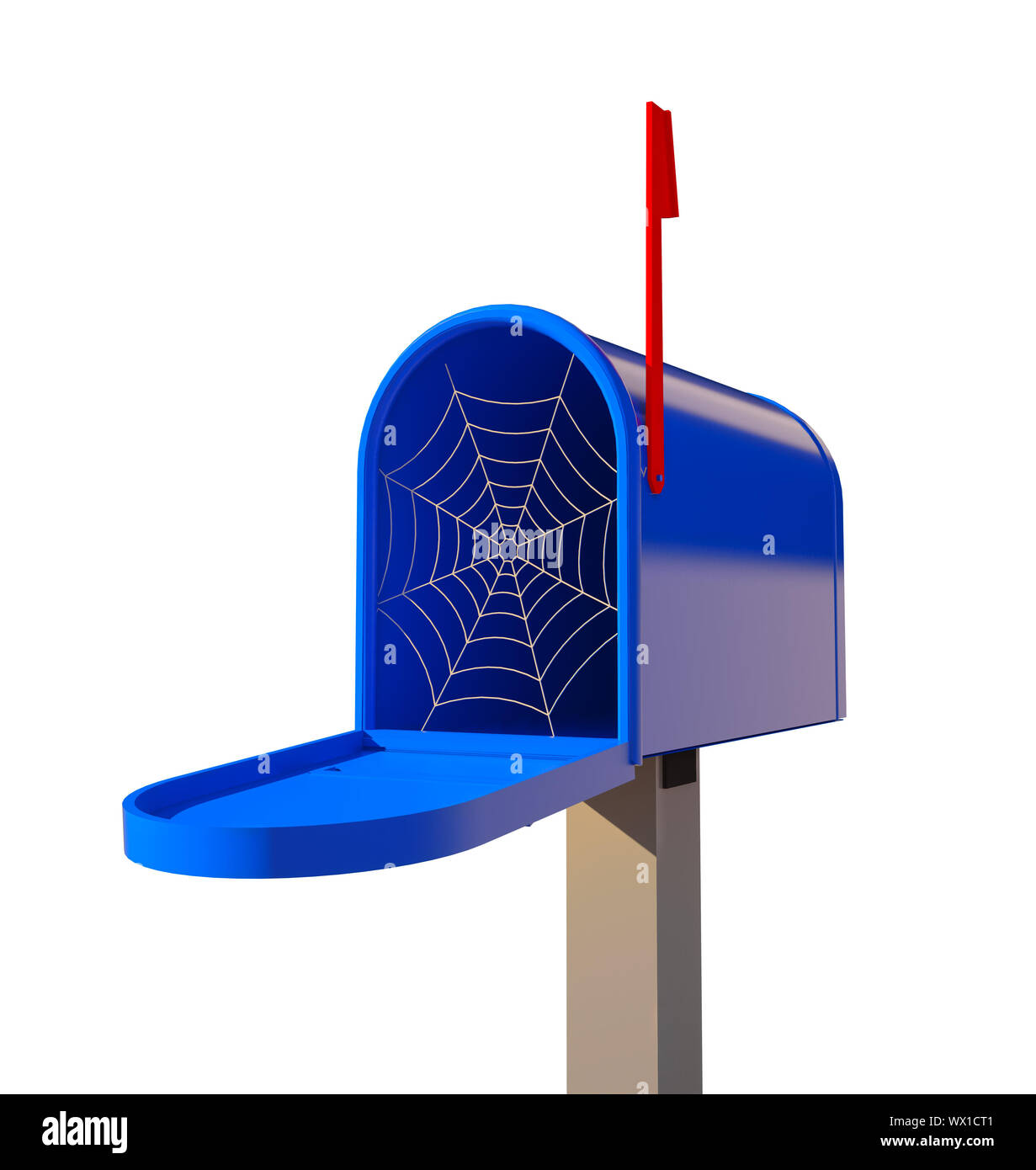 cobwebby mailbox (3D concept illustration Stock Photo - Alamy