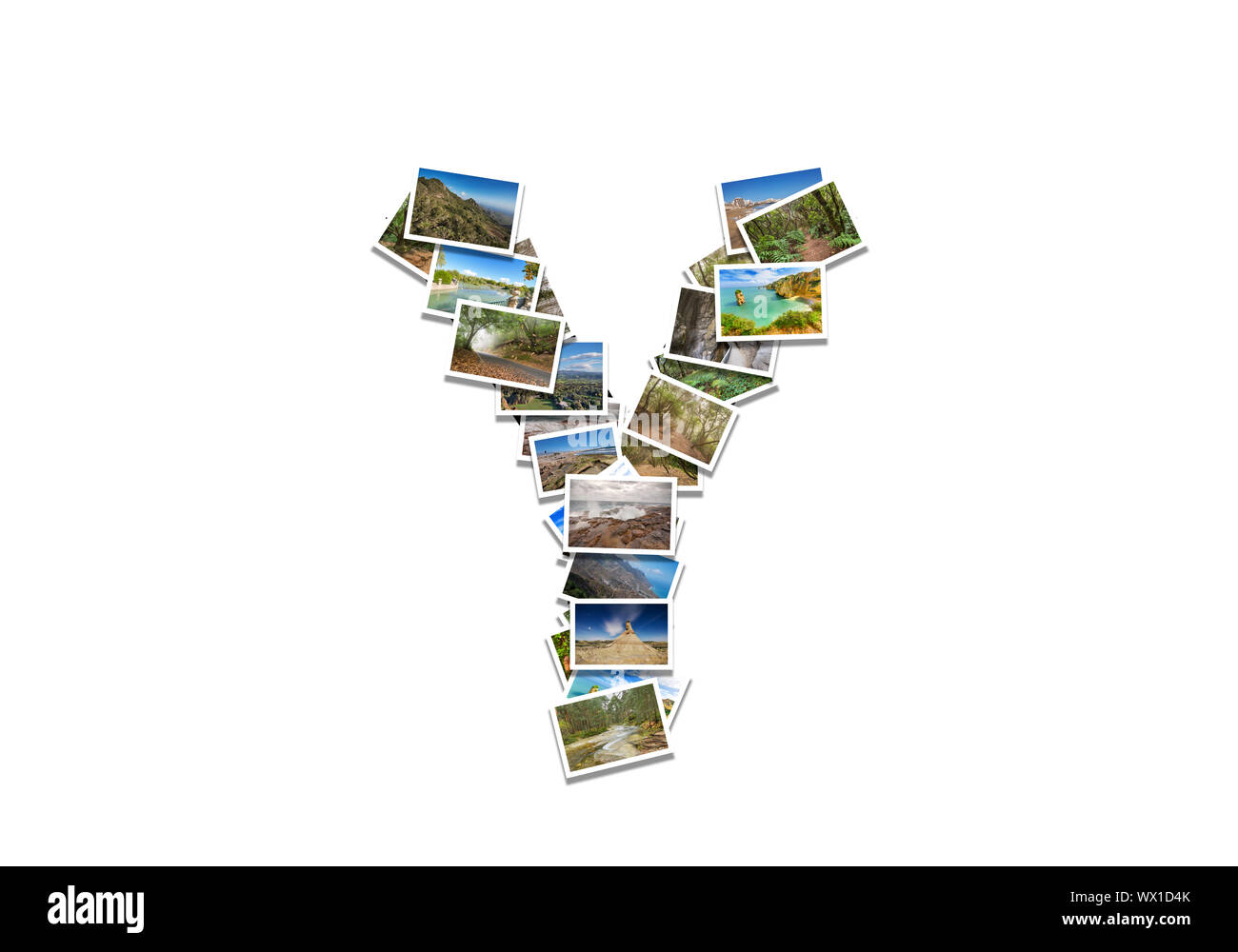 Letter Y uppercase font shape alphabet collage made of my best ...