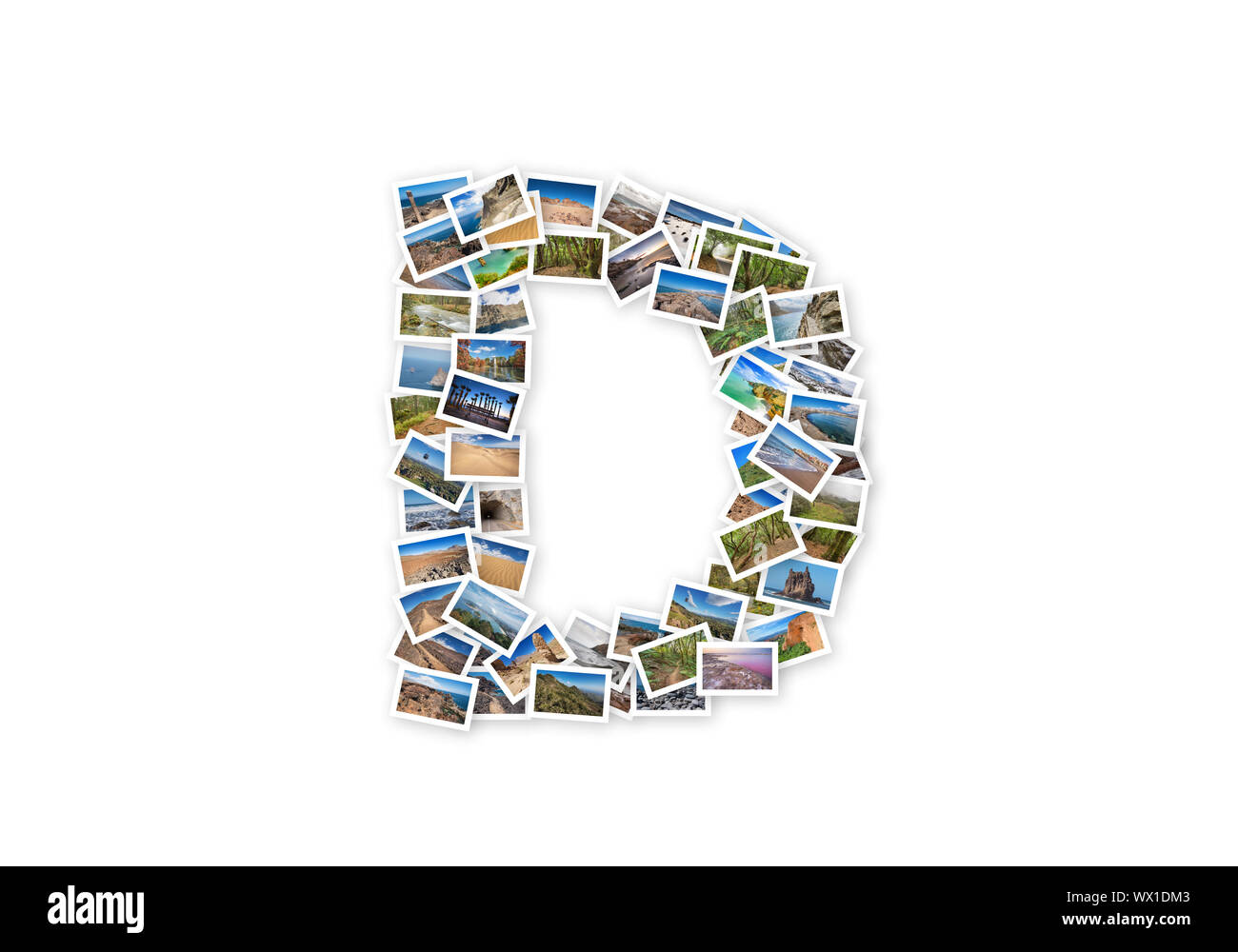 Letter D uppercase font shape alphabet collage made of my best ...