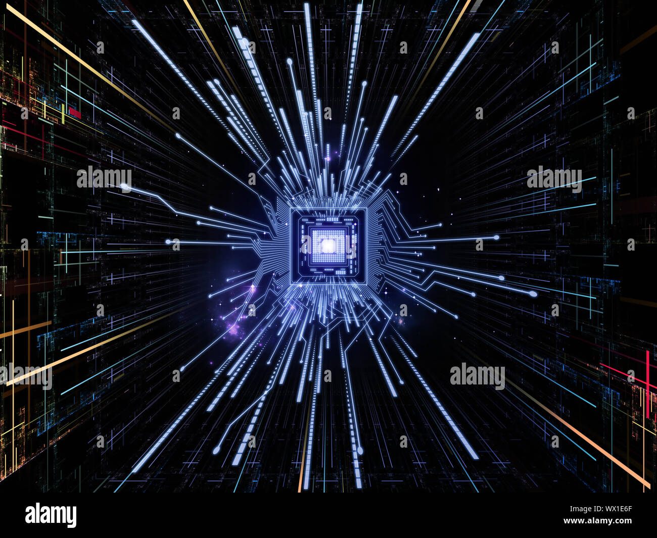 Background design of CPU graphic and abstract design elements on the ...