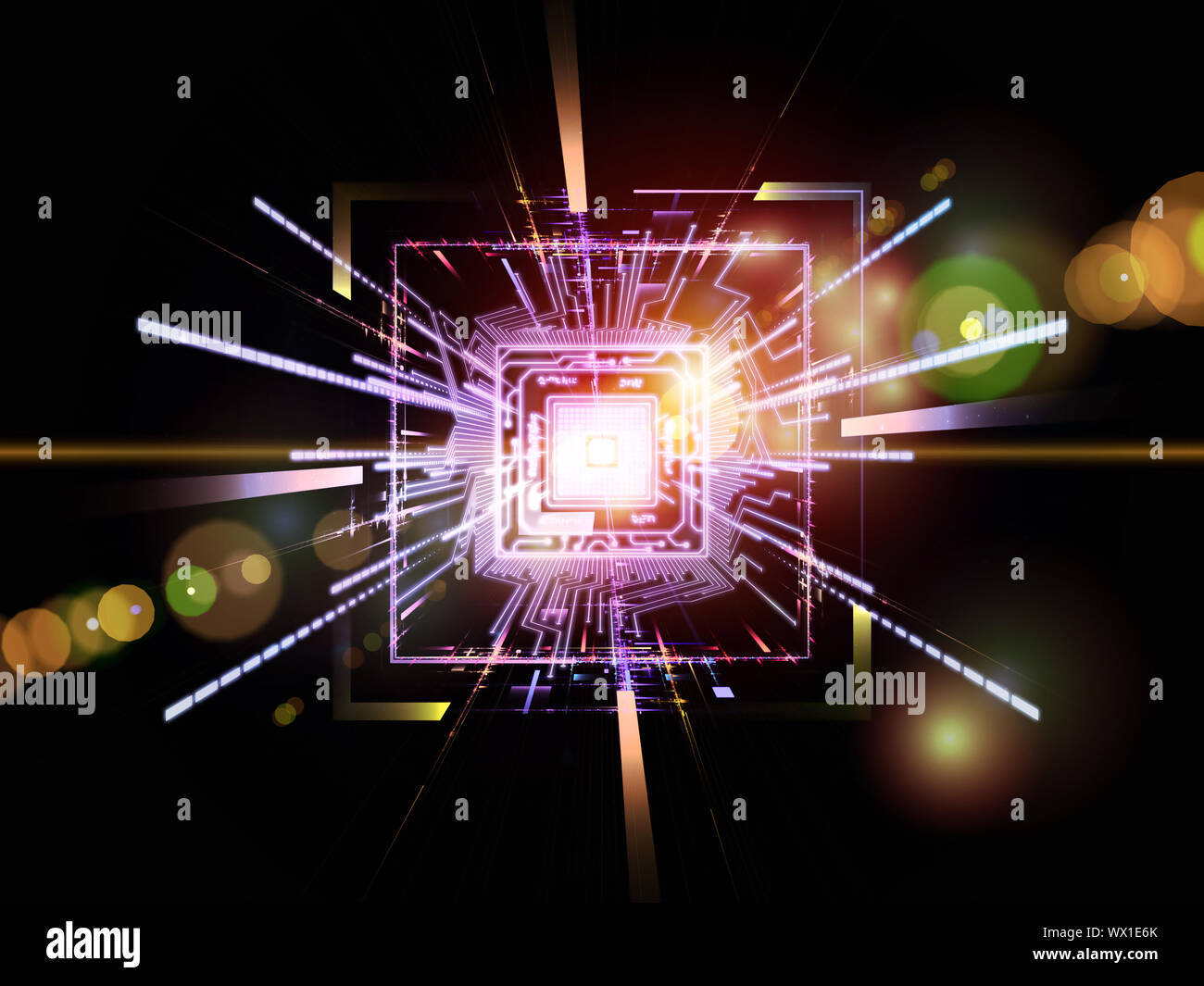 Background design of CPU graphic and abstract design elements on the ...