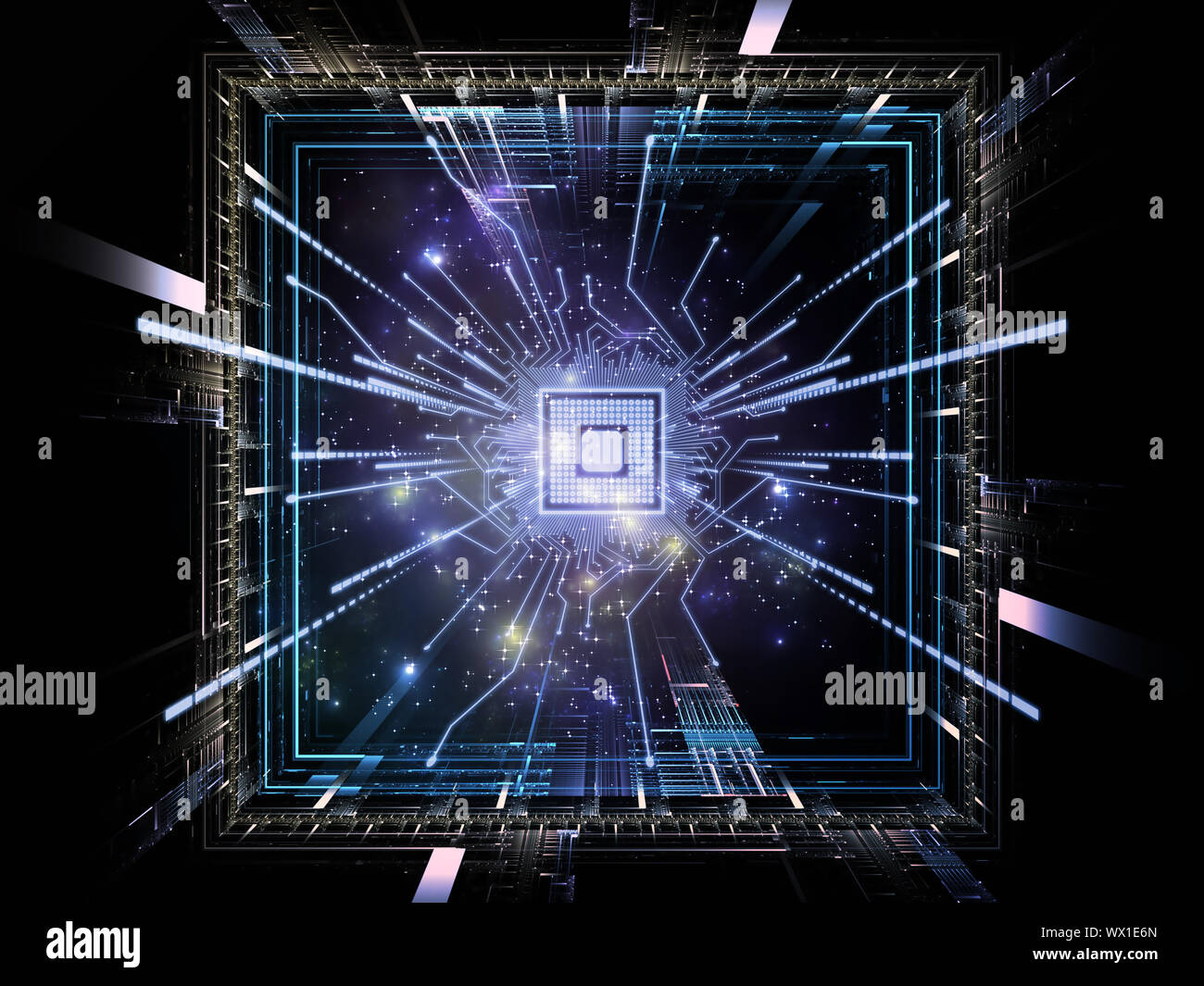 Composition of CPU graphic and abstract design elements suitable as a ...