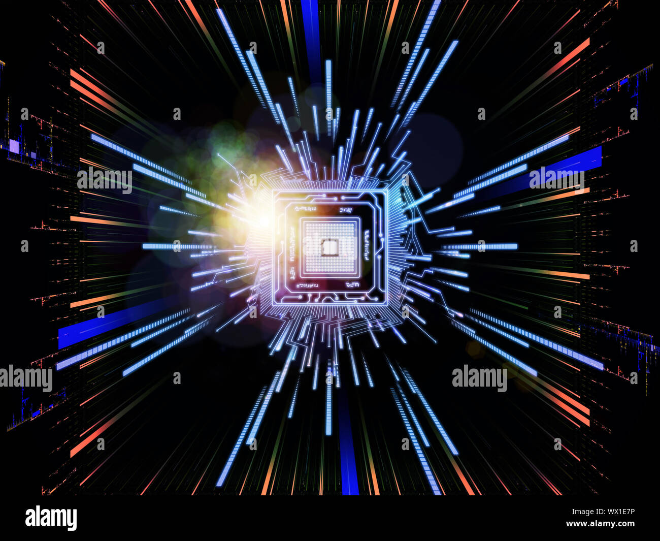 Composition of CPU graphic and abstract design elements suitable as a ...