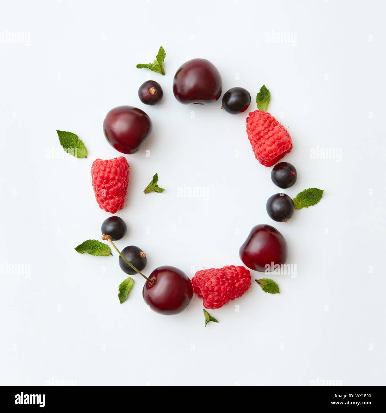 Natural berry pattern of letter O english alphabet from natural ripe ...