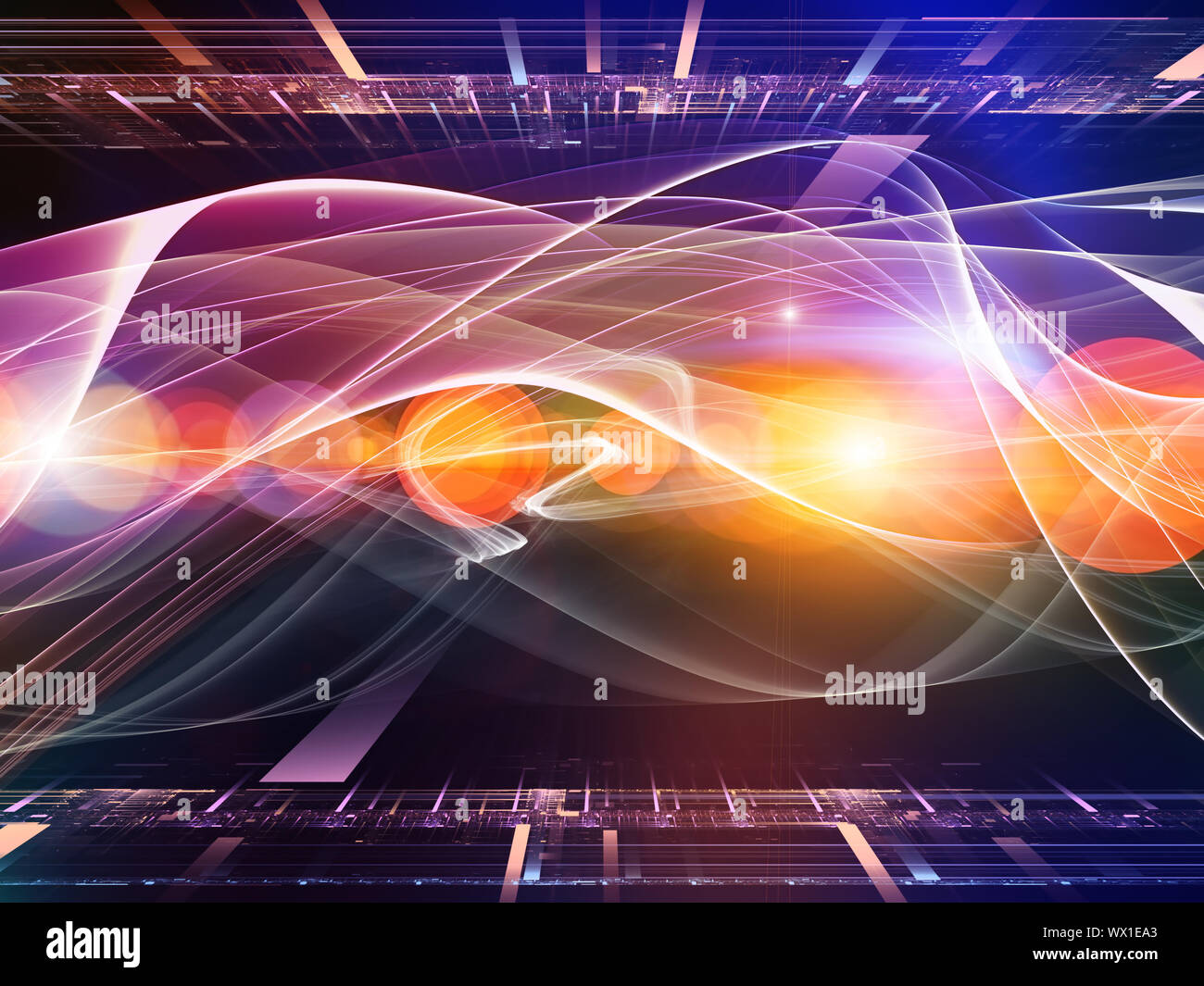 Background composition of technological and abstract design elements to ...