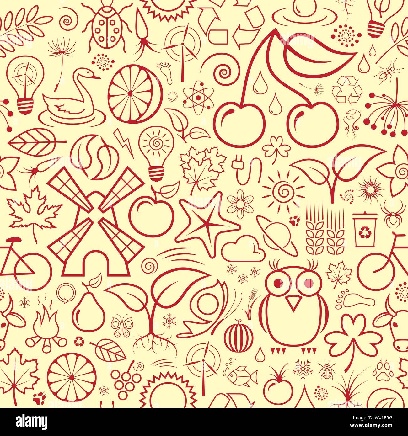 Seamless Nature Wallpaper Stock Vector Image & Art - Alamy