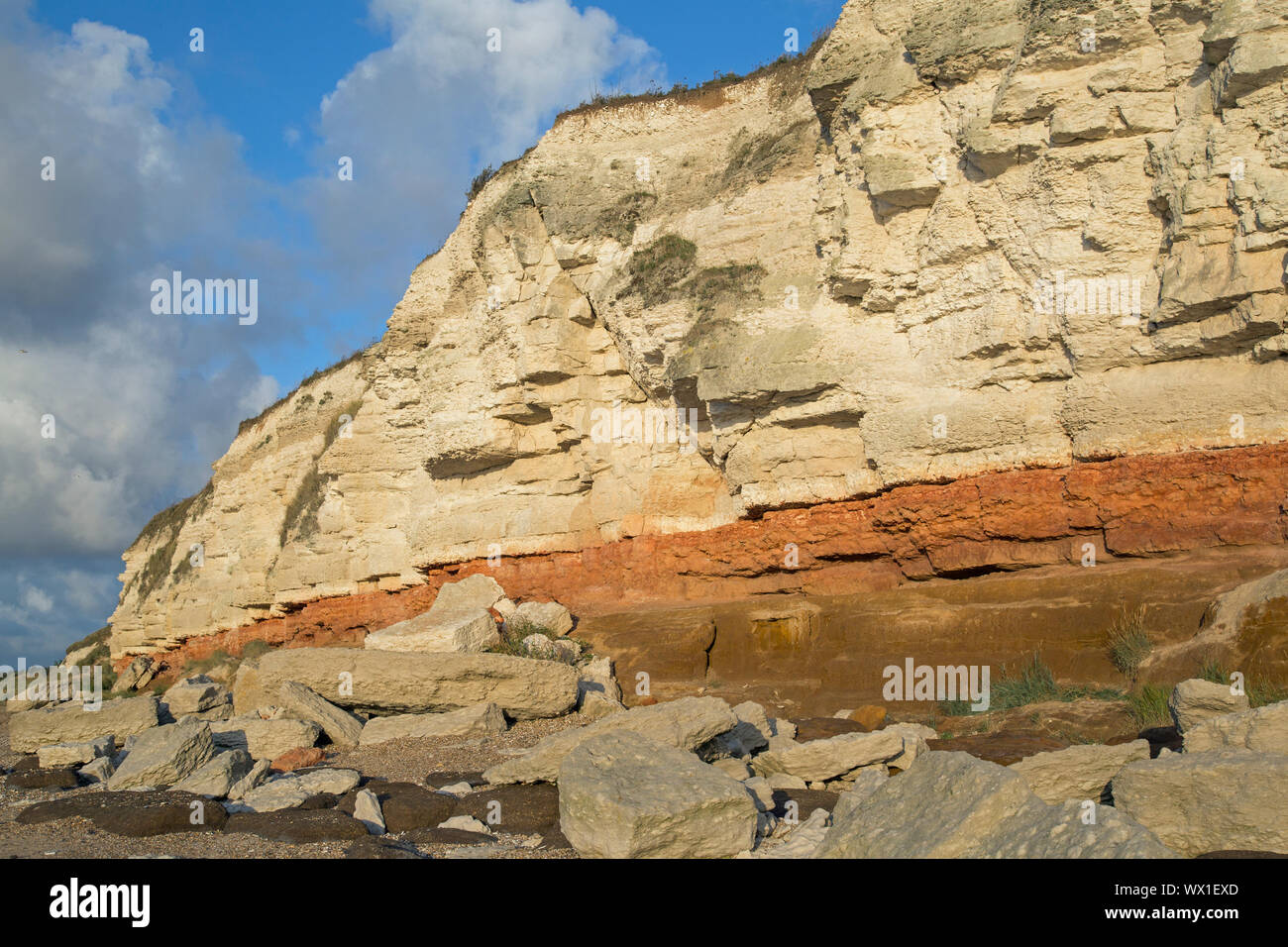 Red and white cliffs at Hunstanton, Norfolk, England Stock Photo - Alamy