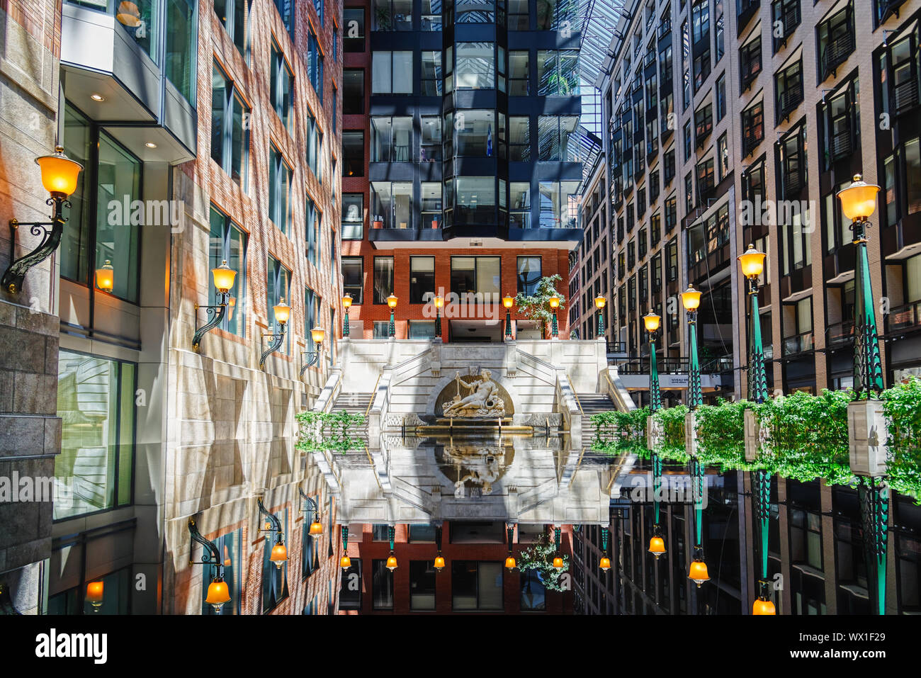 The inside of the World Trade Centre (Centre de Commerce Mondial) in ...