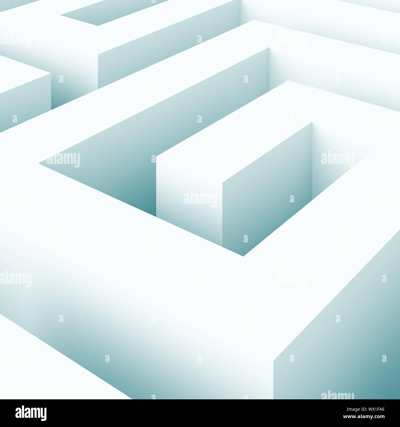 3d Illustration of Blue Abstract Labyrinth Background Stock Photo - Alamy