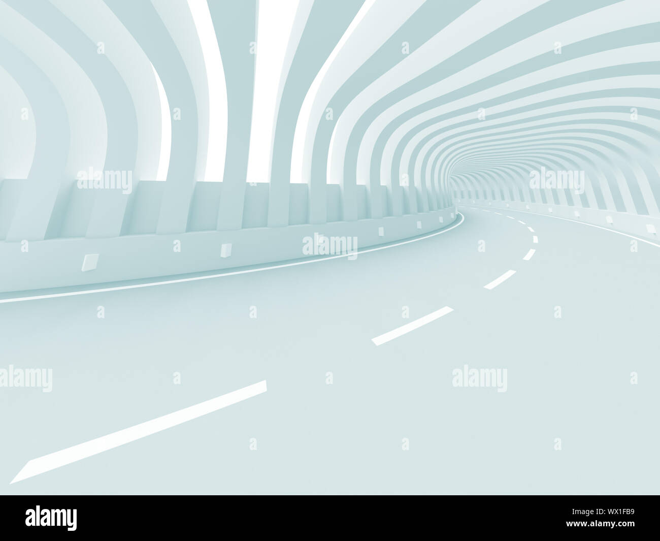 3d Illustration of Blue Futuristic Road Background Stock Photo - Alamy