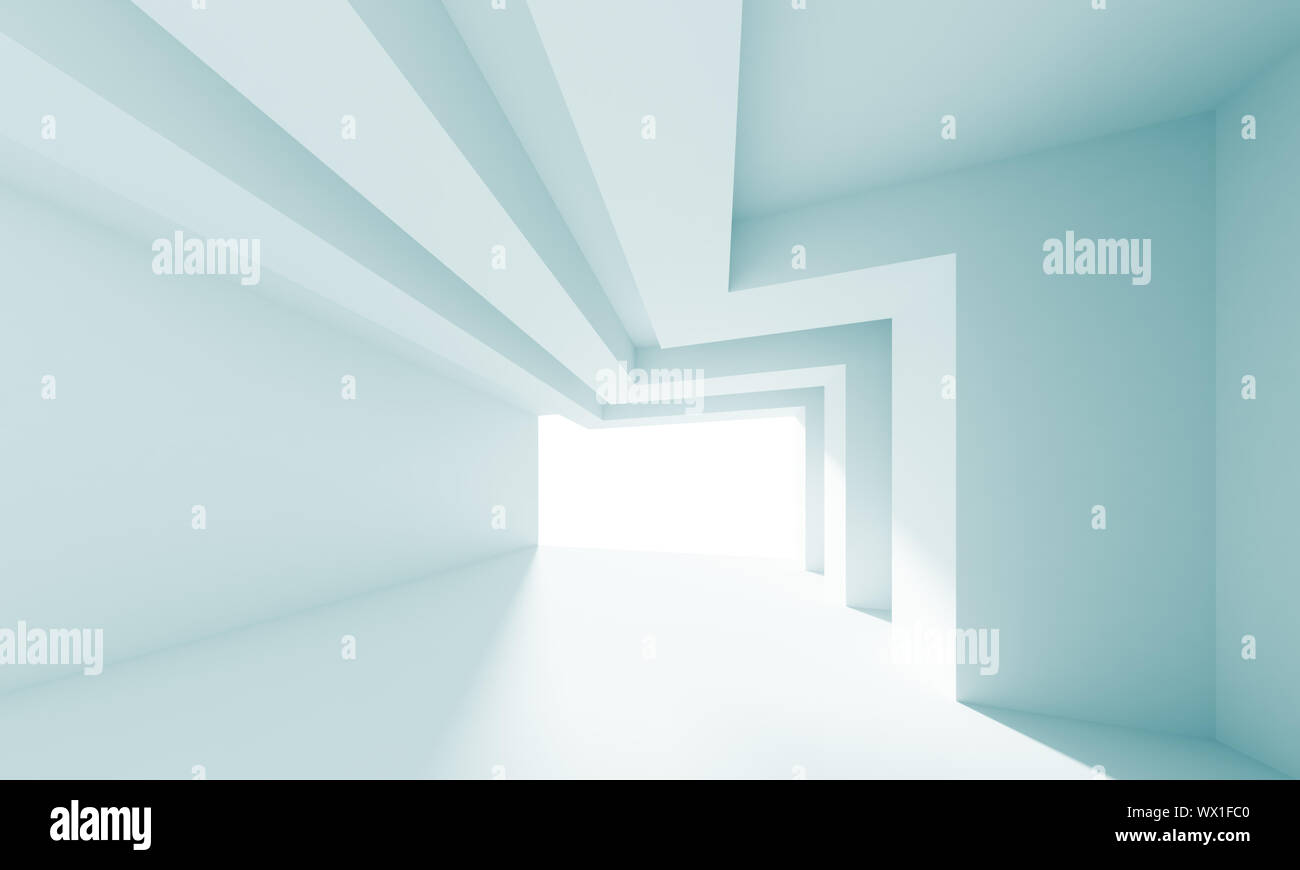 3d Illustration of Blue Abstract Architecture Background Stock Photo ...