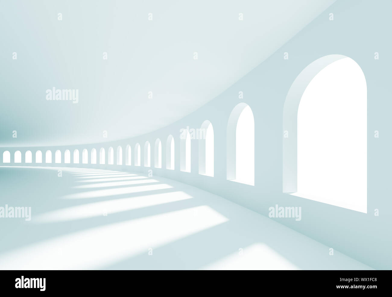 3d Illustration of Blue Abstract Architecture Wallpaper Stock Photo - Alamy