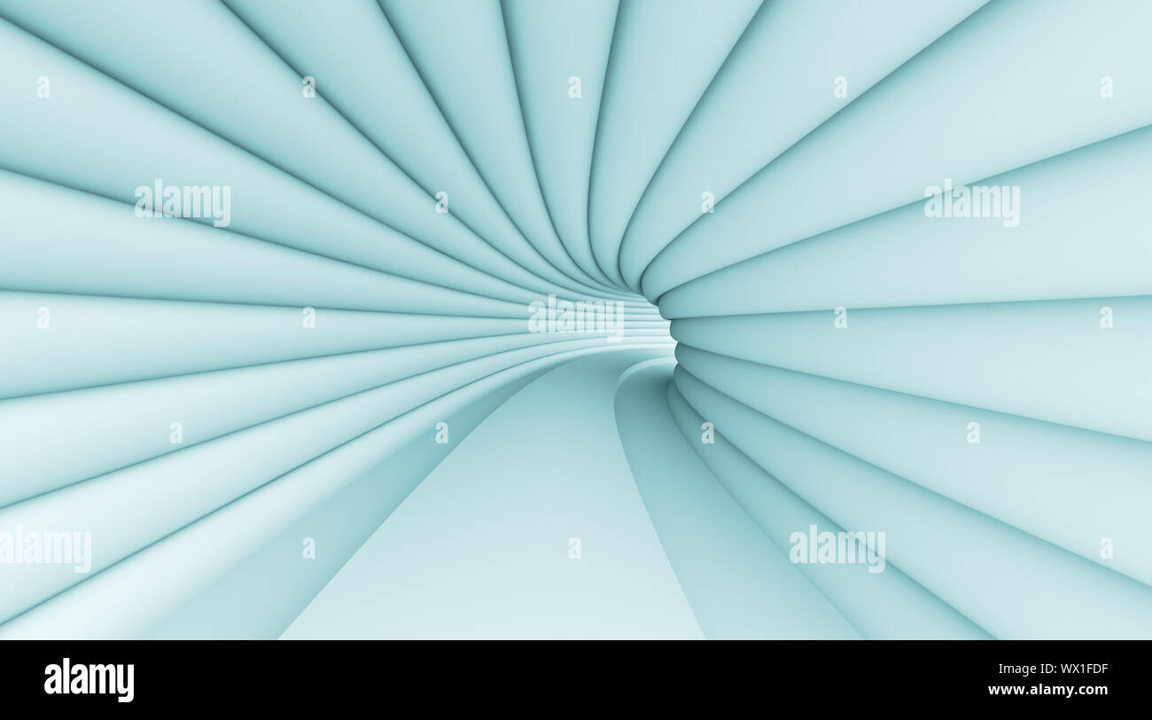 3d Illustration of Blue Abstract Tunnel Background Stock Photo - Alamy