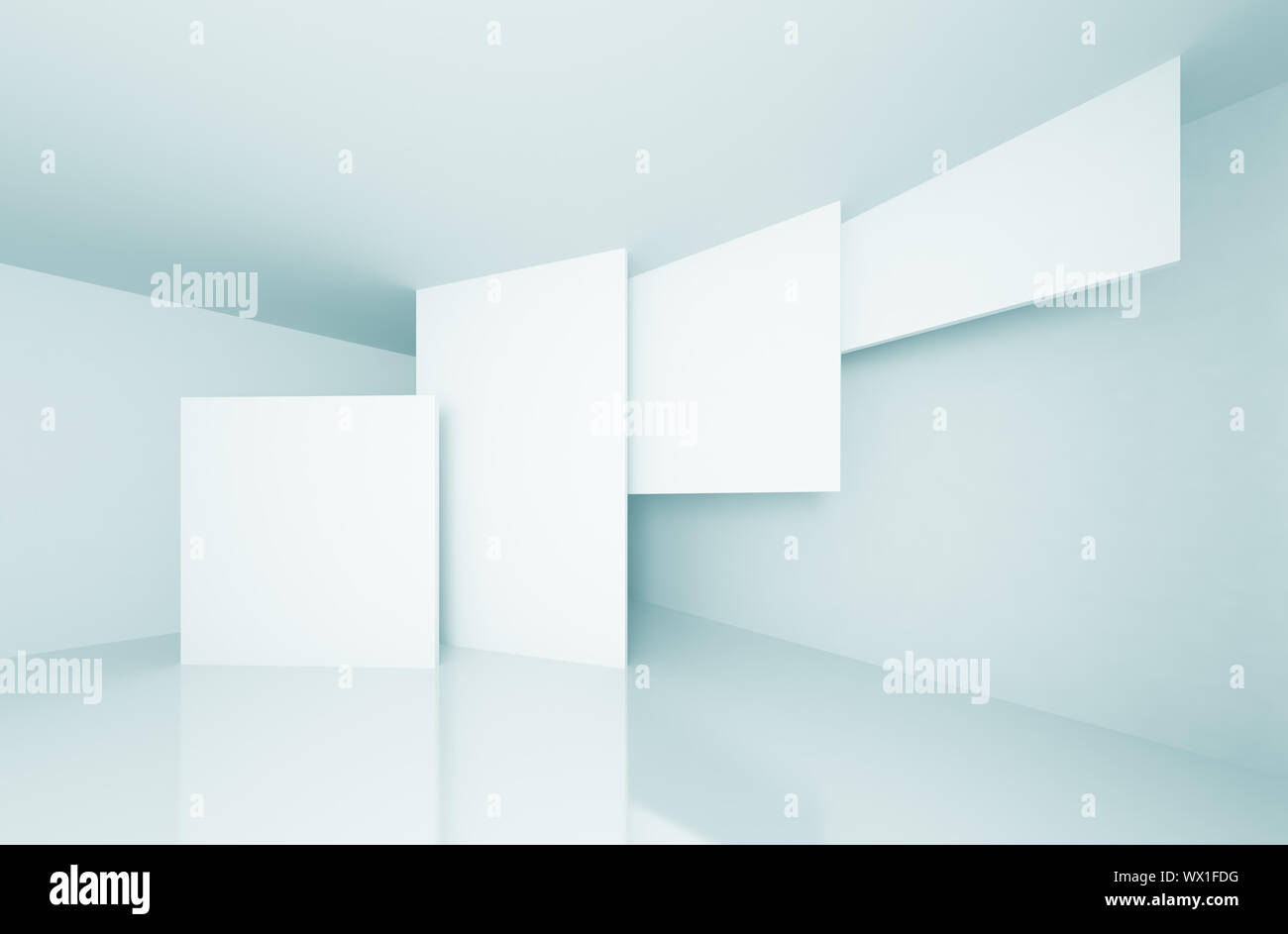 3d Illustration of Blue Abstract Architecture Background Stock Photo ...