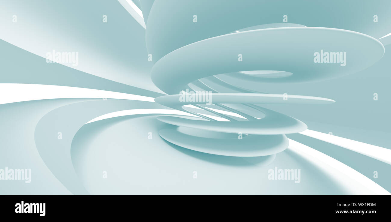 3d Illustration of Blue Abstract Architecture Background Stock Photo ...