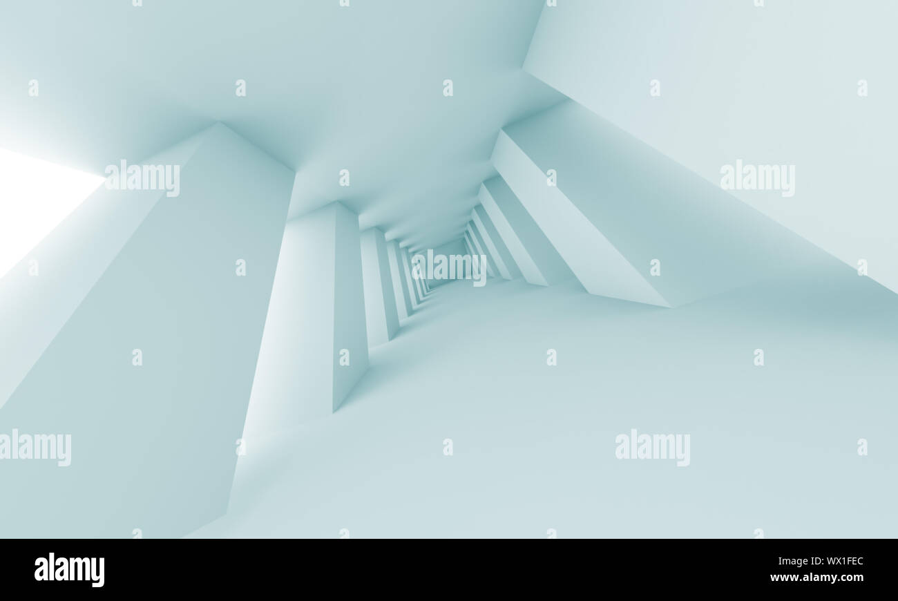 3d Illustration of Blue Abstract Tunnel Background Stock Photo - Alamy