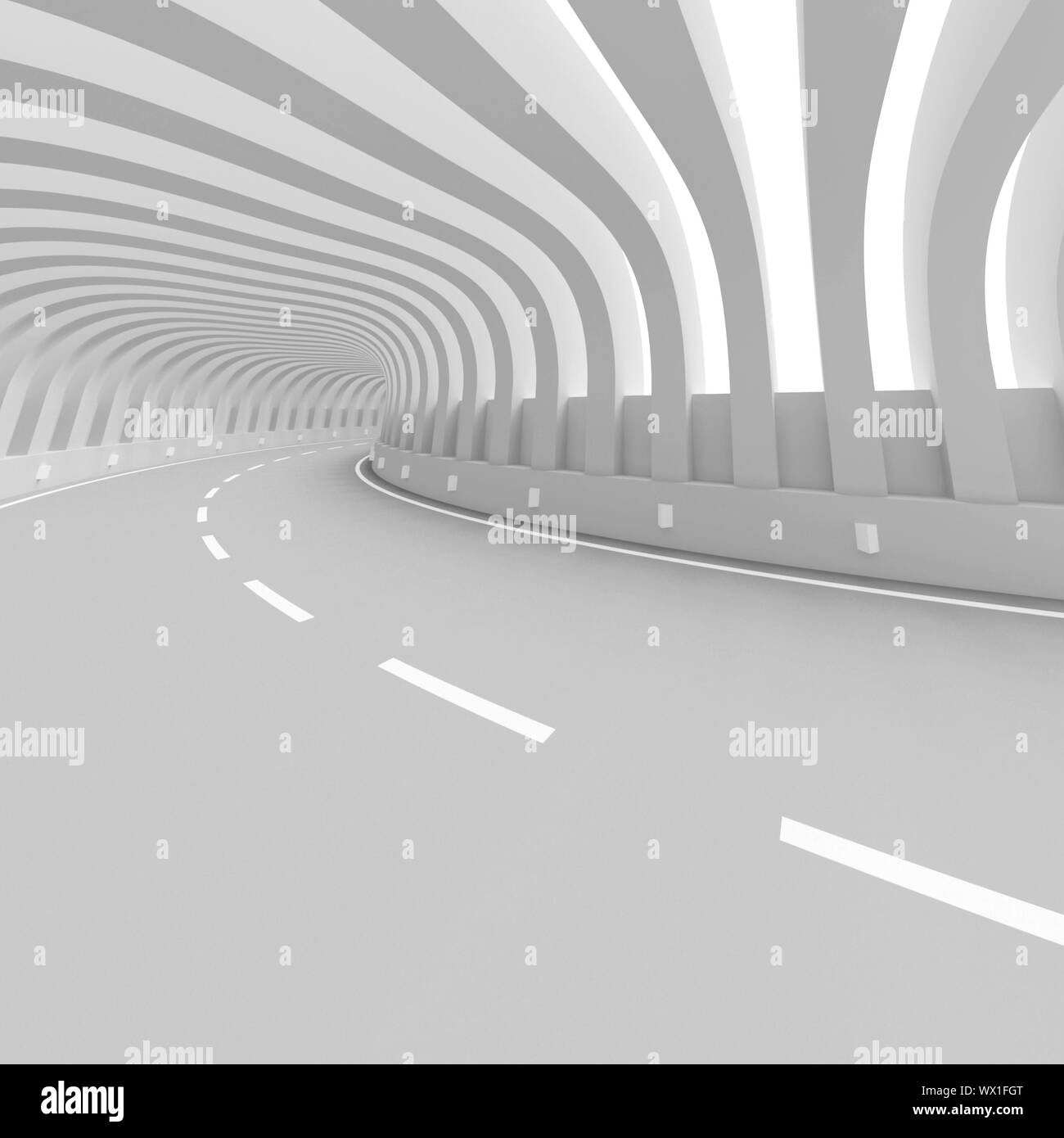 3d Illustration of White Abstract Highway Bridge Stock Photo - Alamy