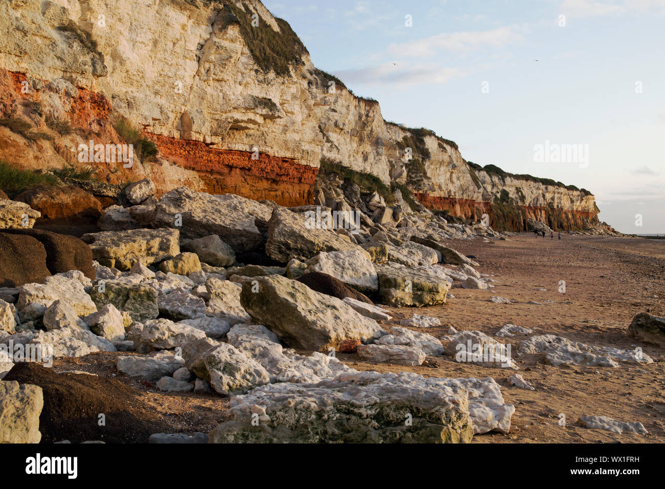 Red and white cliffs at Hunstanton, Norfolk, England Stock Photo - Alamy
