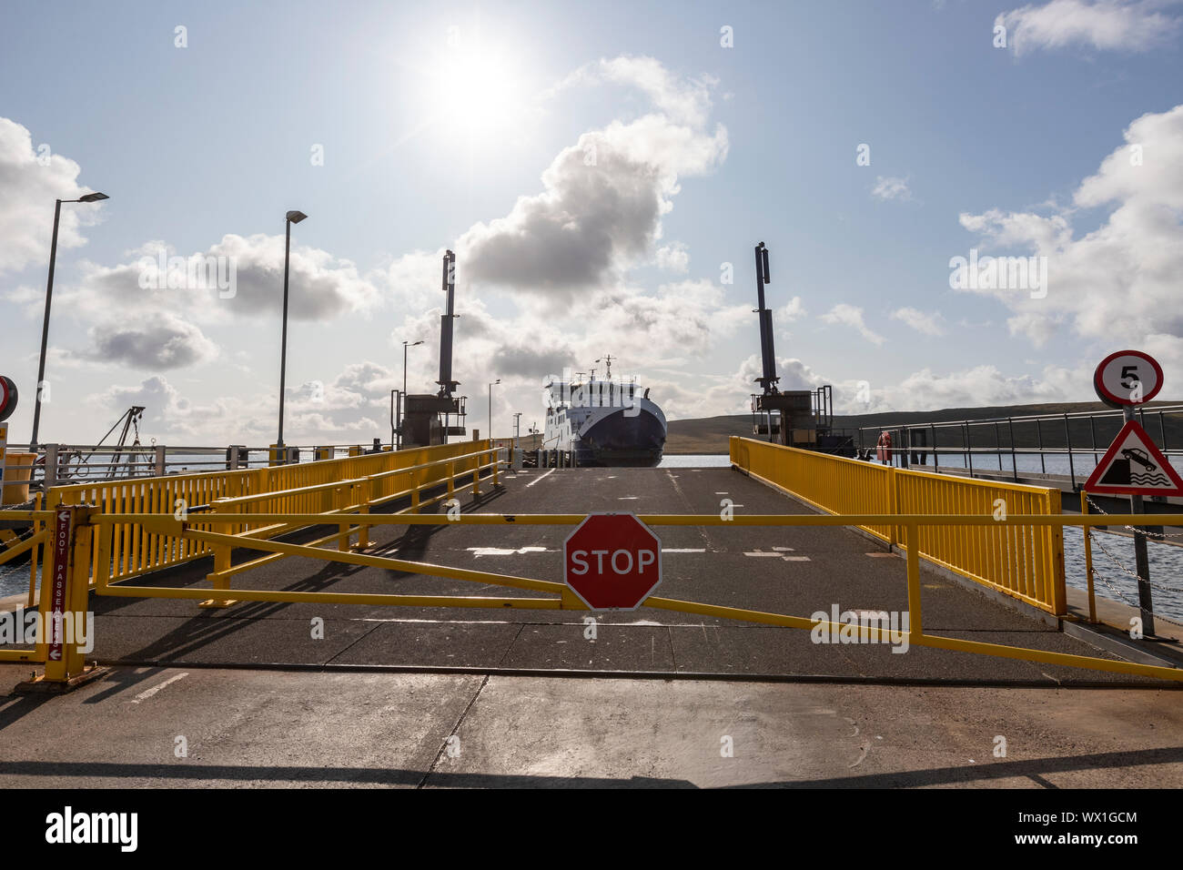Gutcher Shetland Ferry Terminal, Yell island, Shetland, Scotland, UK ...