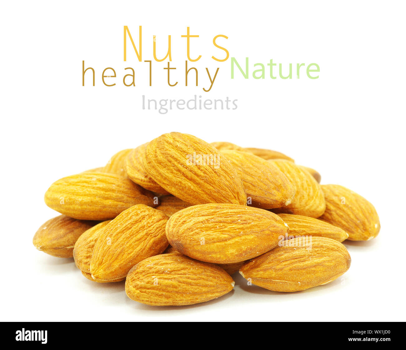 Nuts isolated on a white background Stock Photo - Alamy