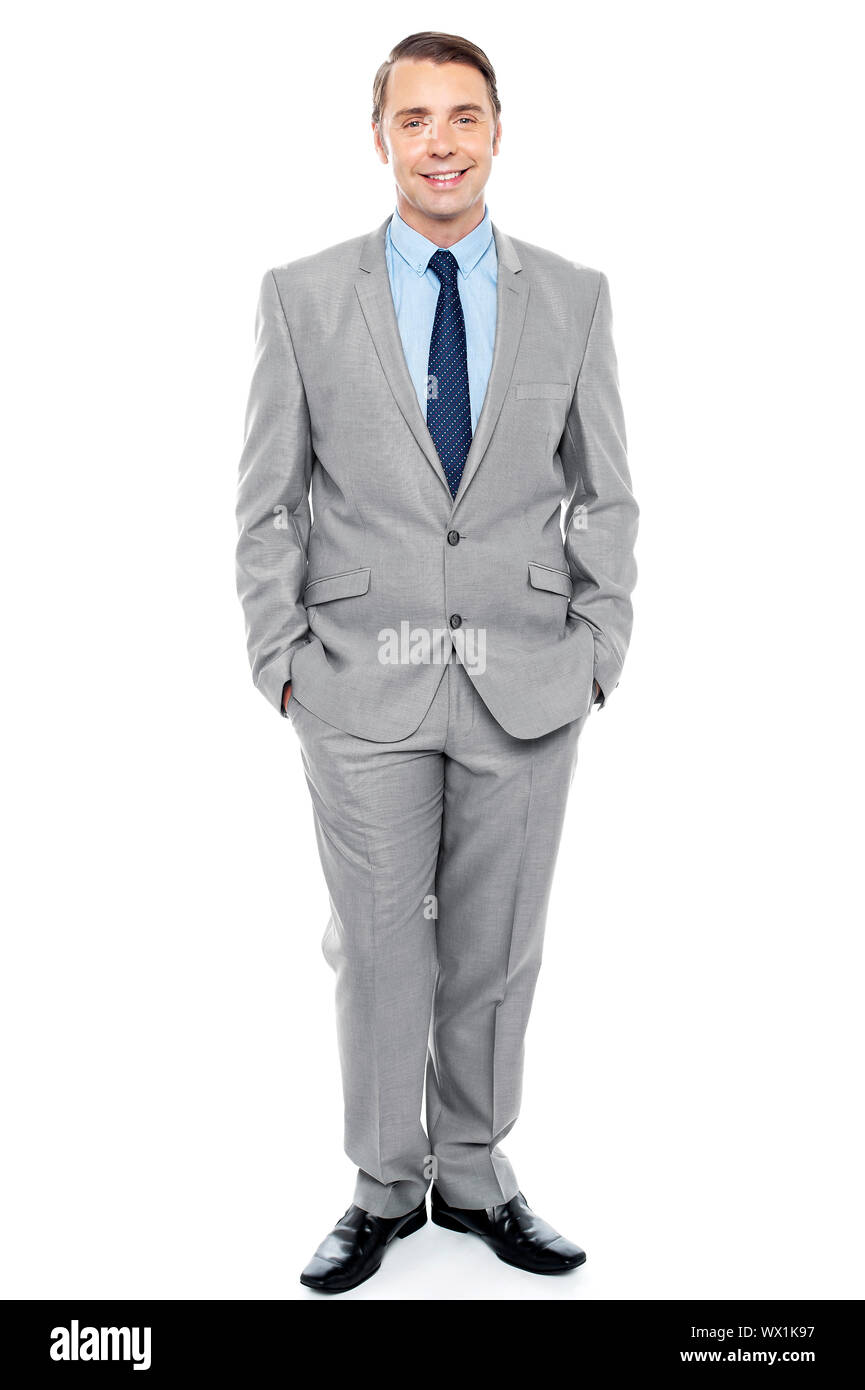 Picture of an achiever of the year. Full length shot. Studio shot Stock ...