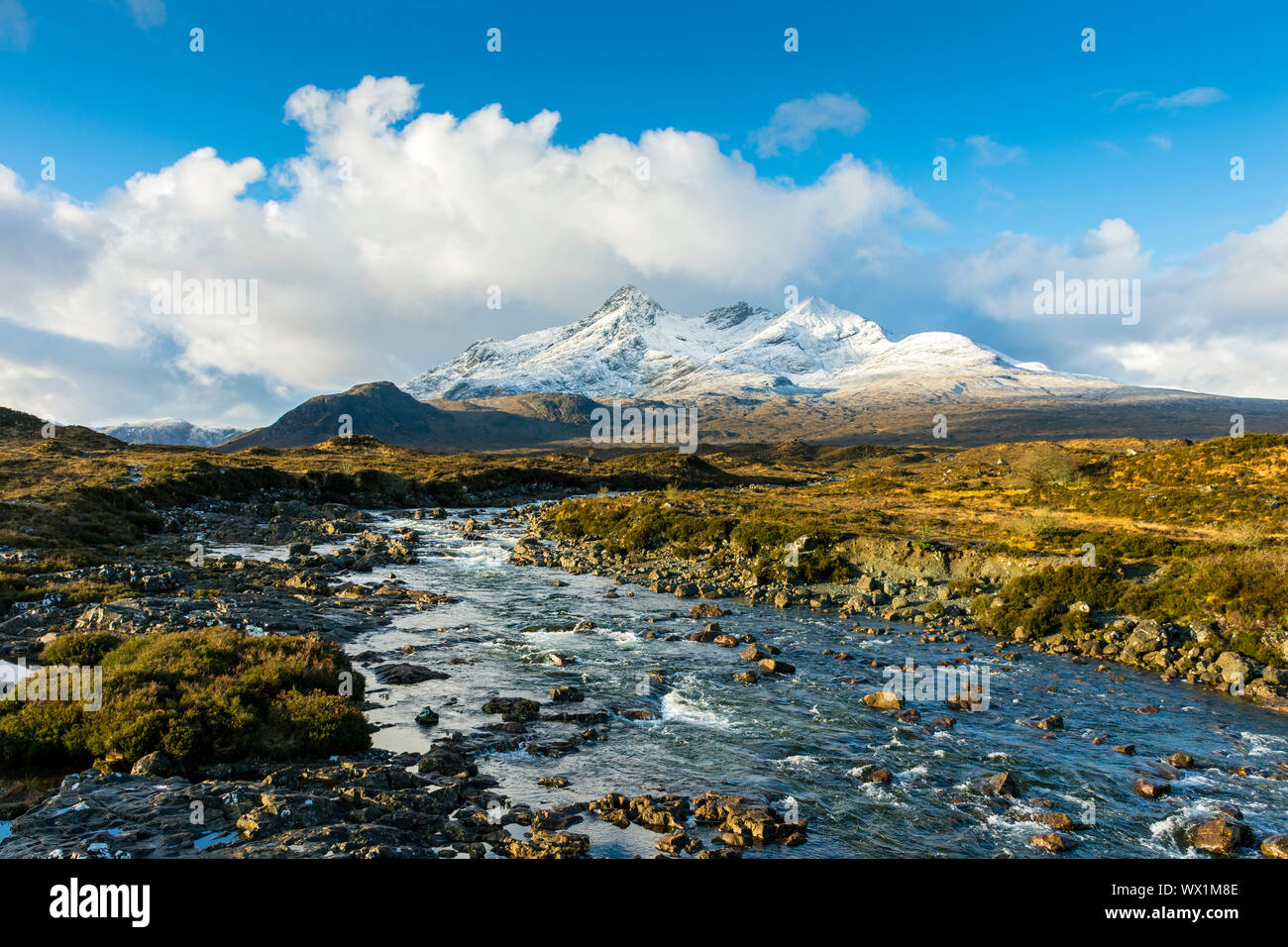 The Cuillin mountains from Sligachan, Isle of Skye, Scotland, UK Stock ...
