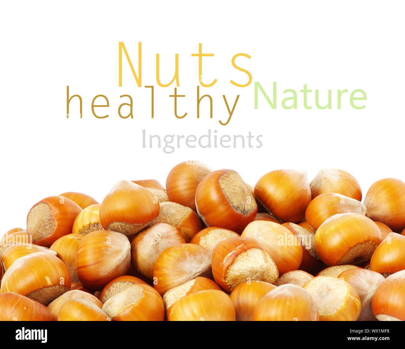 Nuts isolated on a white background Stock Photo - Alamy