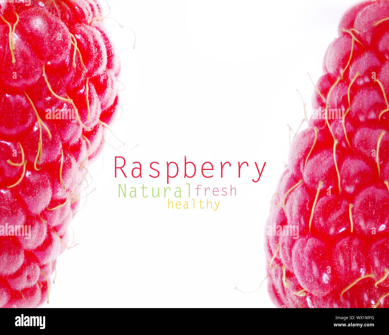 fresh raspberry closeup isolated on white background Stock Photo - Alamy