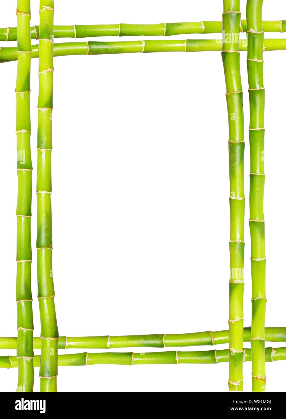 Bamboo frame made of stems Stock Photo - Alamy